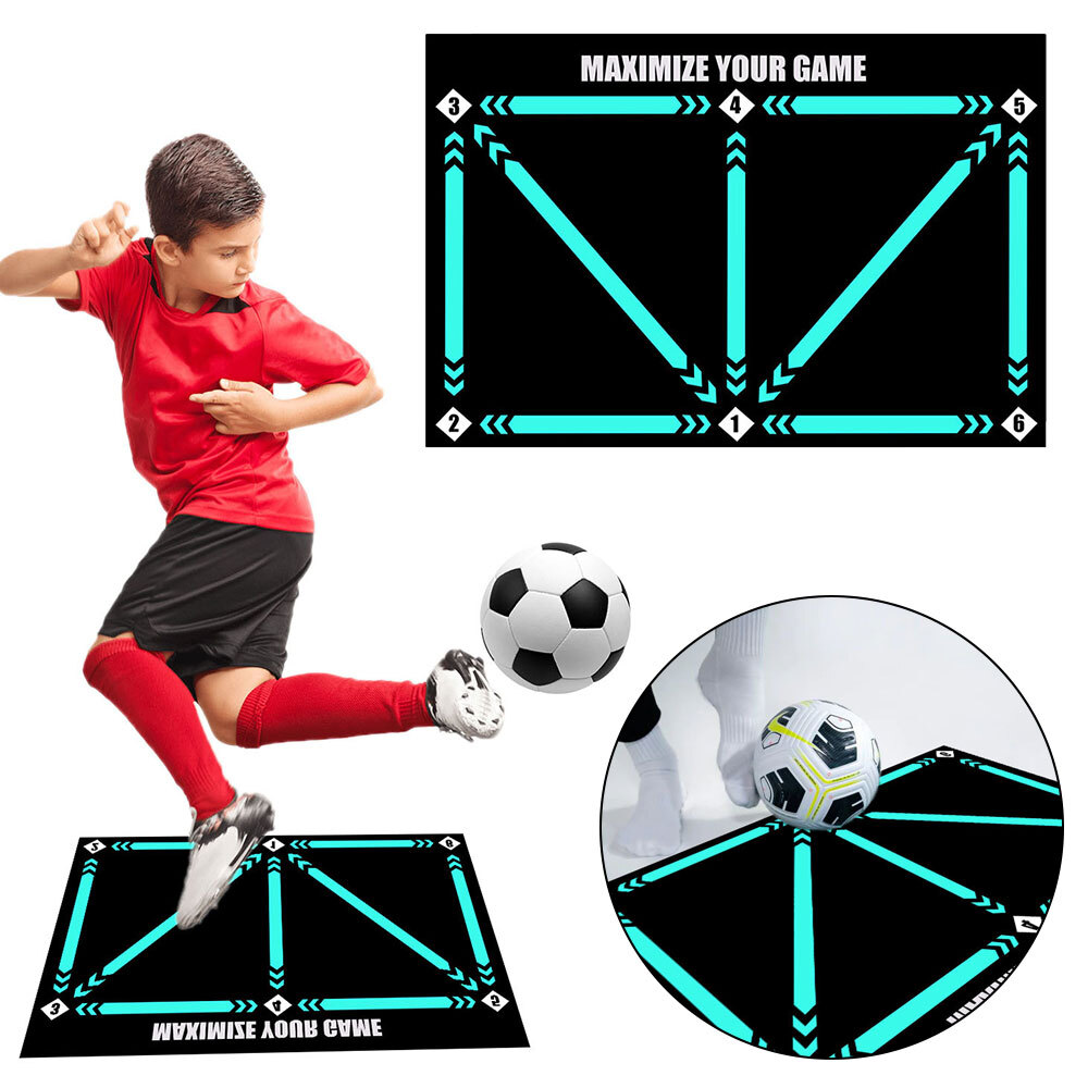Football Training Mat Non Slip Kids Adults Dribble Training Carpet ...