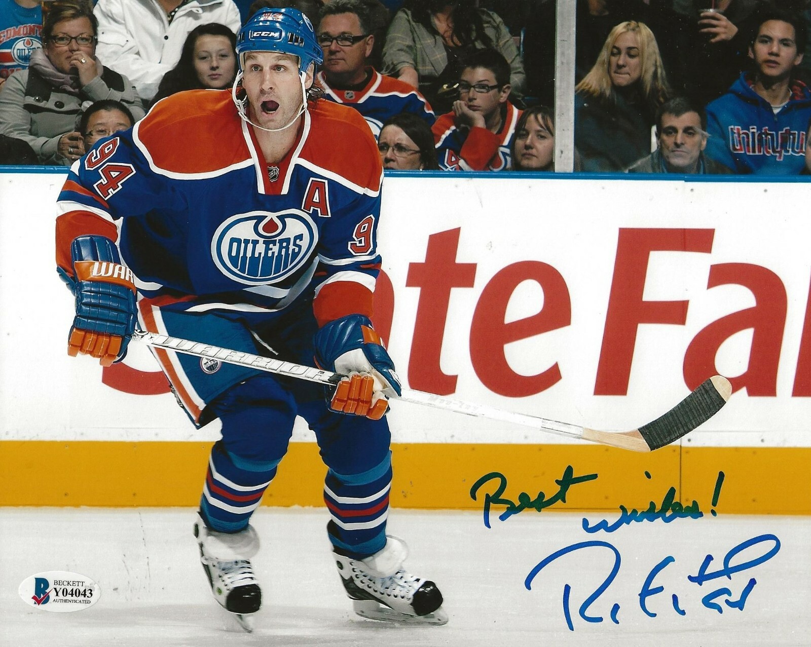 Ryan Smyth signed Edmonton Oilers 8x10 photo autographed BAS Beckett | eBay