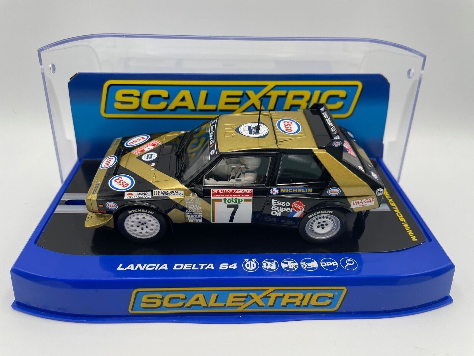 Scalextric C3490 Lancia Delta S4 1986 Rally San Remo 1/32 Slot Car DPR ...