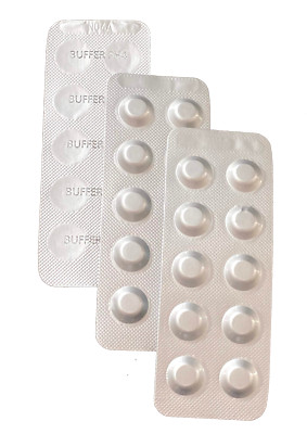 30-Pack Color-Coded Buffer Calibration Tablets 4, 7, 10 for Electronic ...