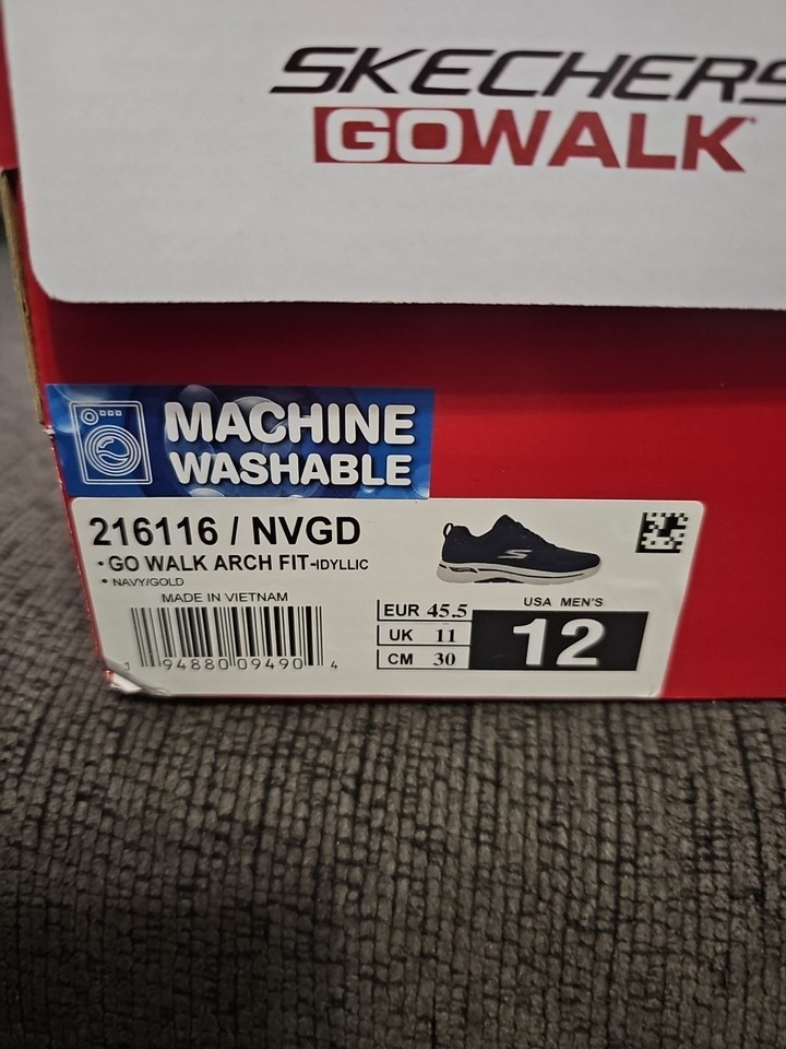 Skechers Men's Go Walk Arch Fit Idyllic 216116 Navy Gray Sneakers Size ...