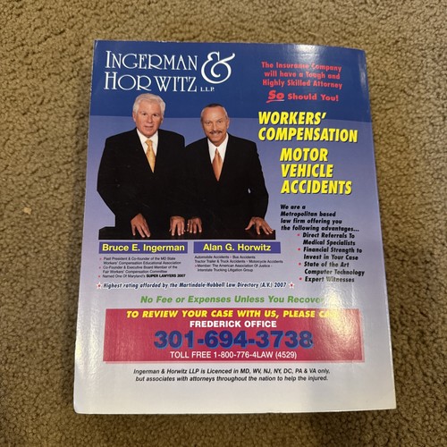 2007 Fredrick Maryland MD Verizon PHONE BOOK, White & Yellow Pages, 301 ...