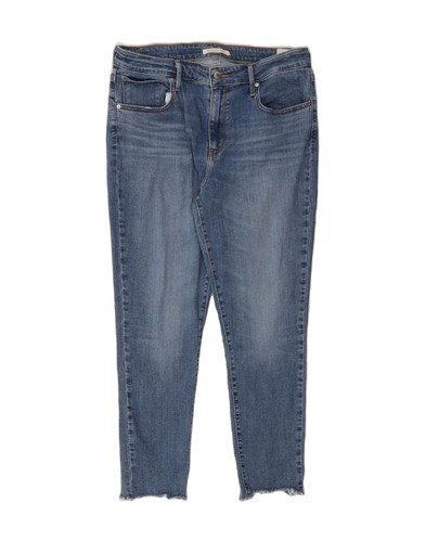 LEVI'S Womens 721 High Rise Skinny Jeans W32 L26 Blue Cotton BV01 | eBay