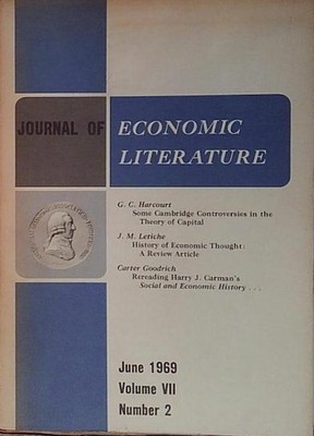 JOURNAL OF ECONOMIC LITERATURE JUNE 1969 VOL VII N 2 | eBay