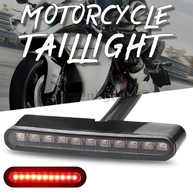 1X LED Motorcycle Tail Light Mini Strip Red Rear Running Stop Brake ...