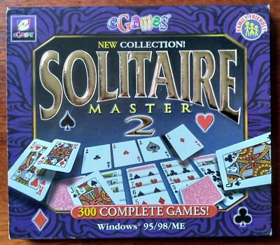 Solitaire Master 2, eGames, CD, 2001, Win 95/98/ME, 300 Complete Games ...
