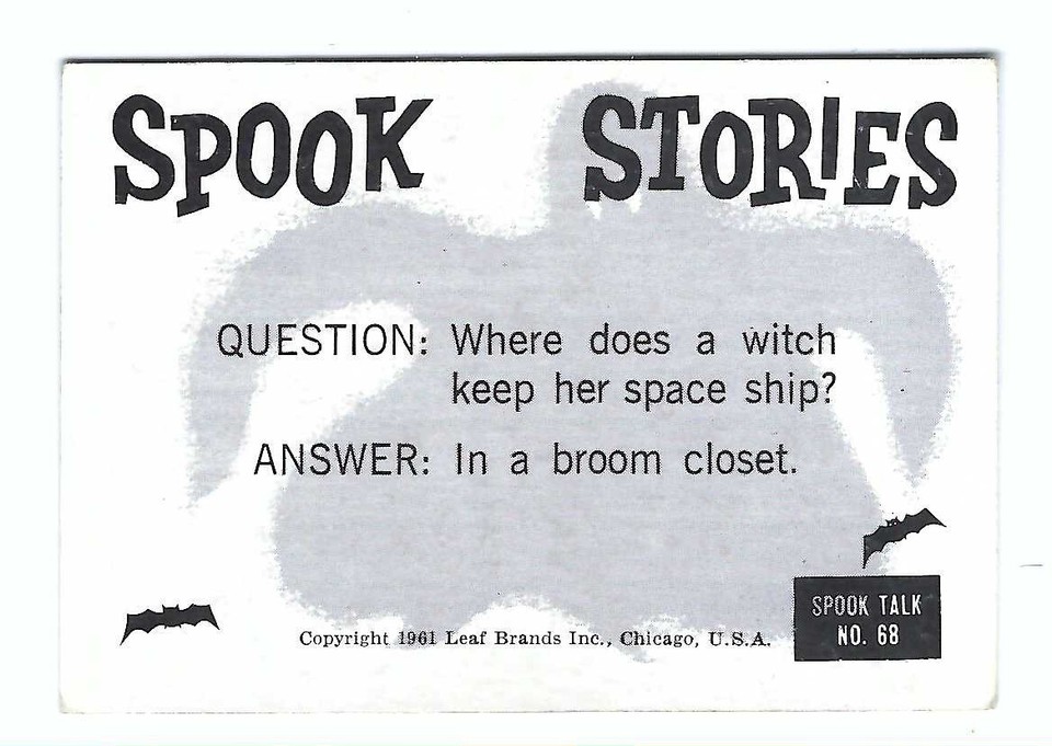 EX/NM 1961 LEAF SPOOK STORIES CARD #68 | eBay