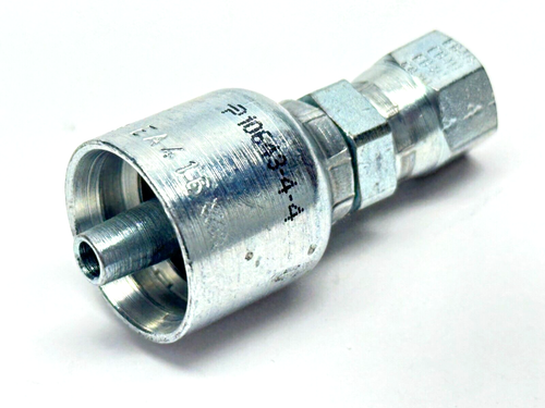 Parker 10643-4-4 Crimp Style Hydraulic Hose Fitting Female JIC 37 1/4 ...