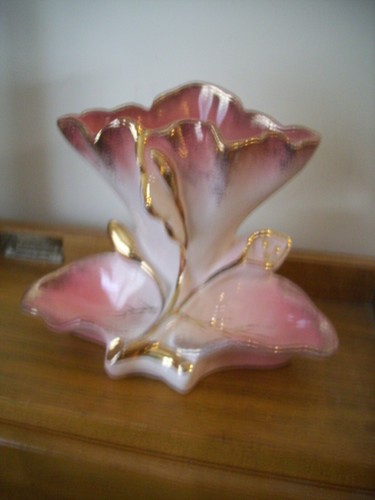 VINTAGE FENTON WARE STAFFORDSHIRE ENGLAND VASE PINK GOLD | eBay