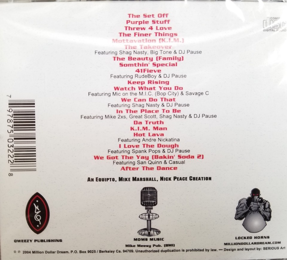 Equipto & Mike Marshall K.I.M. CD SUPER RARE O.O.P BAY AREA RAP ...