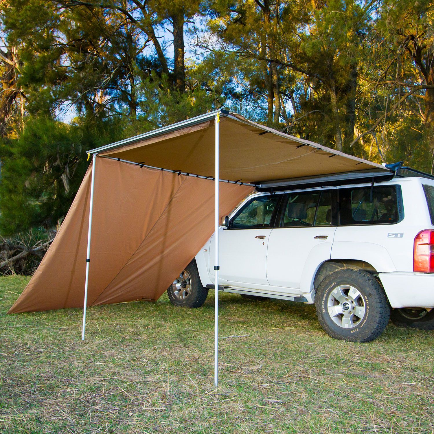 Kings 2.5m 4WD Camping Awning Side Wall Extension Shade Roof Rack 4X4 ...