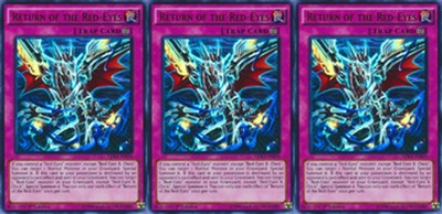 Return of the Red-Eyes 1st X 3 YUGIOH LDK2-ENJ34 Continuous Trap Card ...