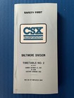CSX Railroad Employee Timetable No. 2 Baltimore Division - 1987 | eBay