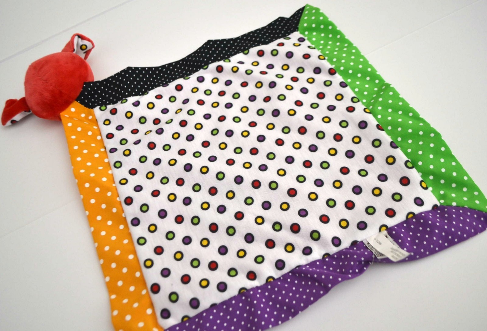 Baby GANZ Plush Puppy Dog Lovey Red Purple Orange Polka Dot Lookie-Loos ...