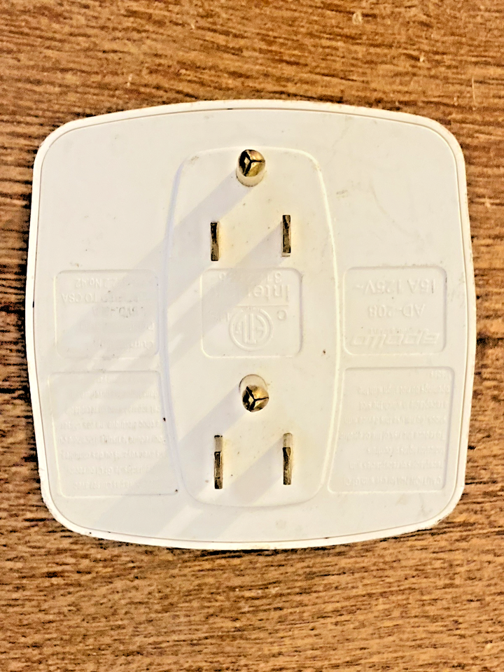 Intertek Wall Plug 6 Grounded Outlet AC Tap Electrical Socket Adapter ...