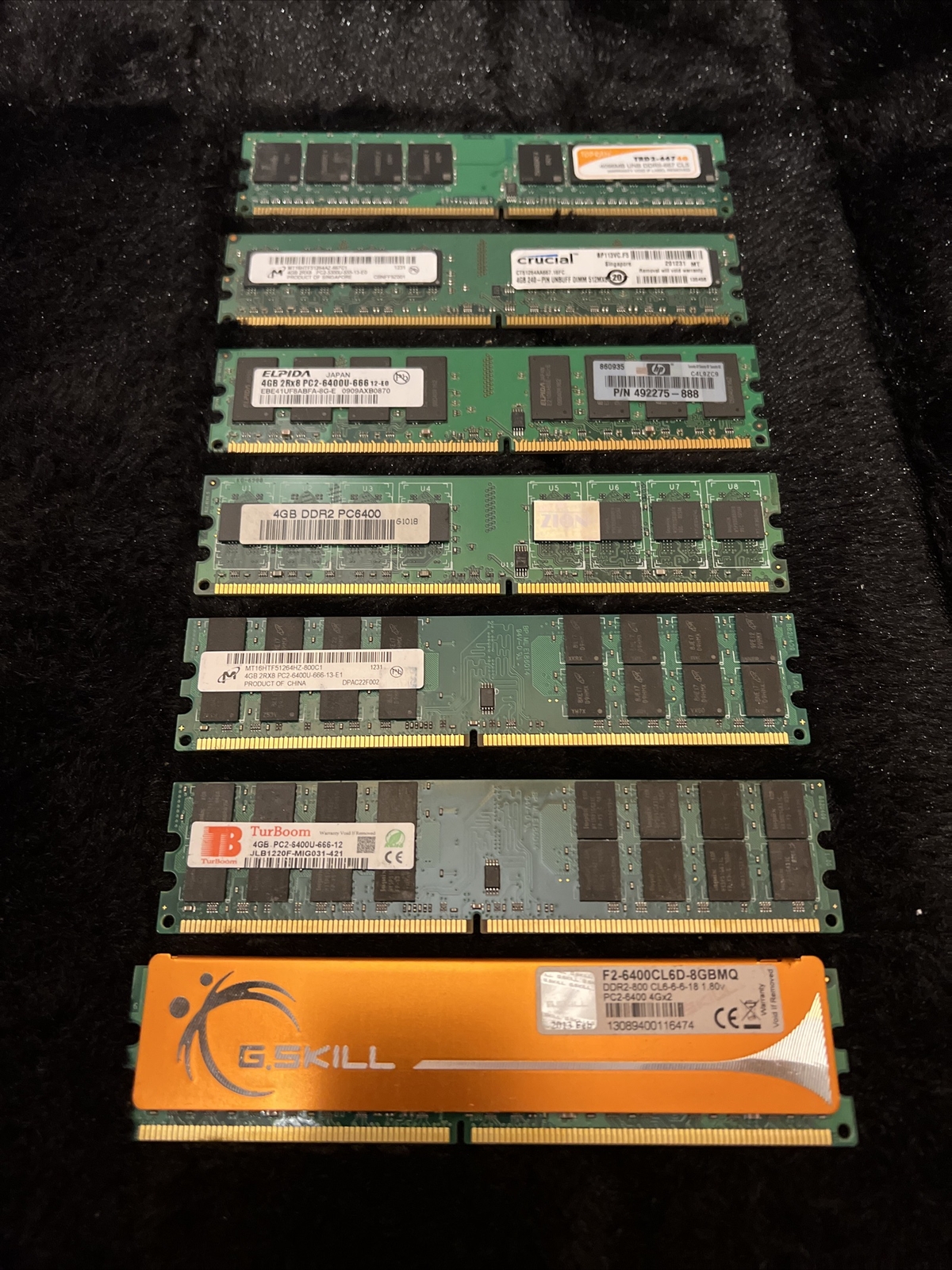 Lot of 7 4GB PC2-6400 PC2-5300 Desktop Memory Ram 28gb total | eBay