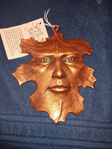 Spirit of the Forest, Carson 1996, Copper Oak Leaf/Fall Green Man, 8 in ...
