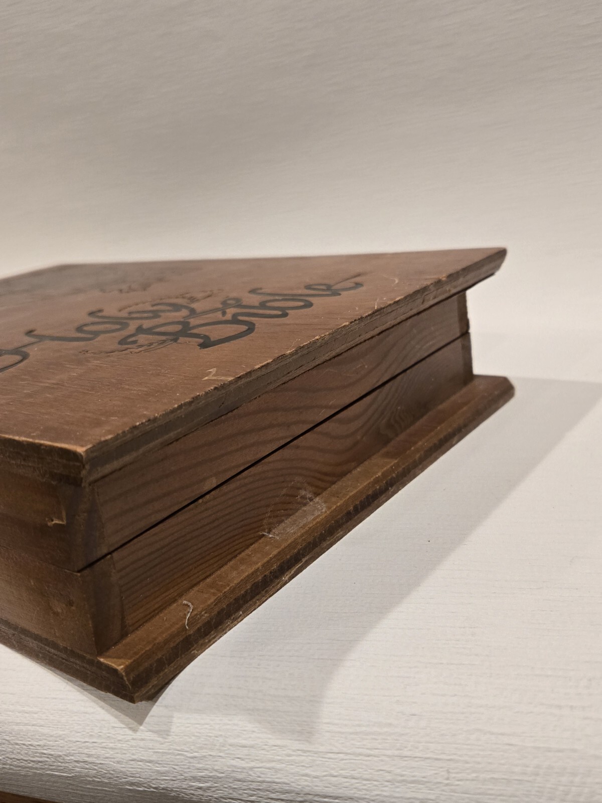 Vintage Handmade Wooden Bible Holder Box. 11.5x8.5x2.5 in | eBay