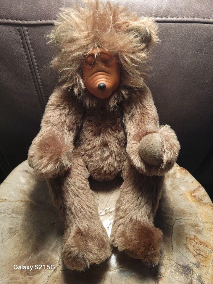 Georgette Zlomke Signed Brown Bear Mohair Jointed Porcelain Face Rare 9 ...