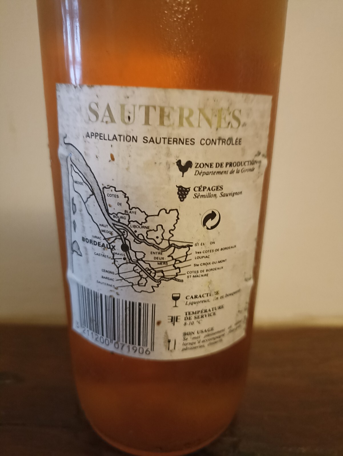 Ancienne Bouteille De Vin, Sauternes, 1994, 13,7°, Baron De Bernissac ...