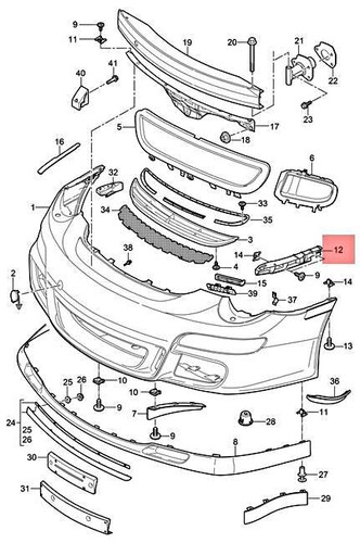 Genuine PORSCHE 911 Turbo 997 Carrera Gt2 Gt3 Retaining Strip Left ...