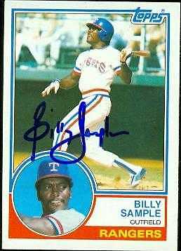 Billy Sample autographed Baseball Card (Texas Rangers) 1983 Topps #641 ...