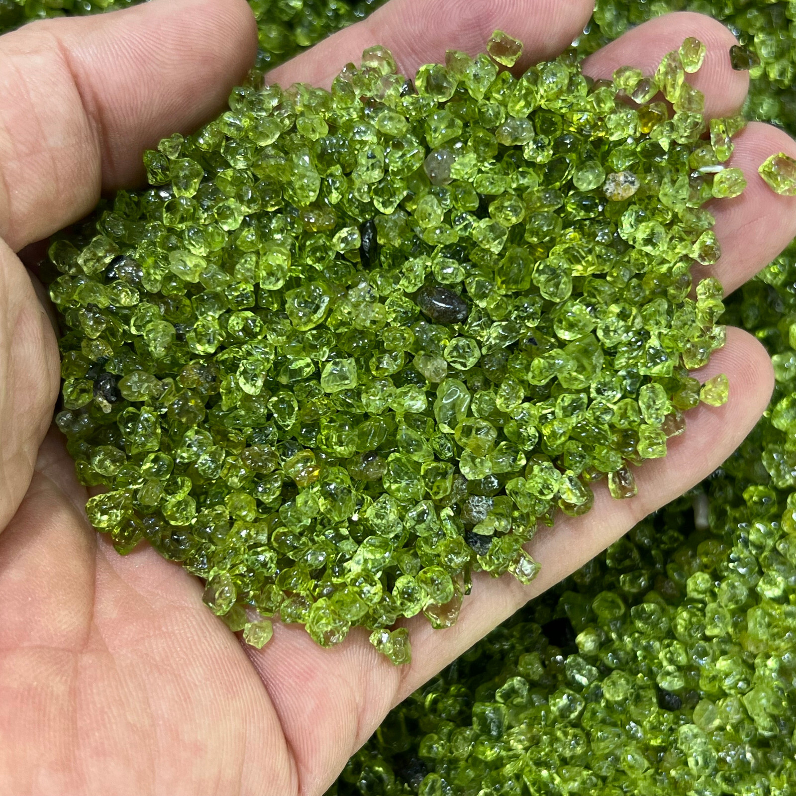 100g Beautiful Tumbled olivine Crystal Bulk Polished Stone Reiki ...