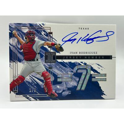 2024 Panini Impeccable Ivan Pudge Rodriguez Jersey Number Auto #1/7 SSP ...
