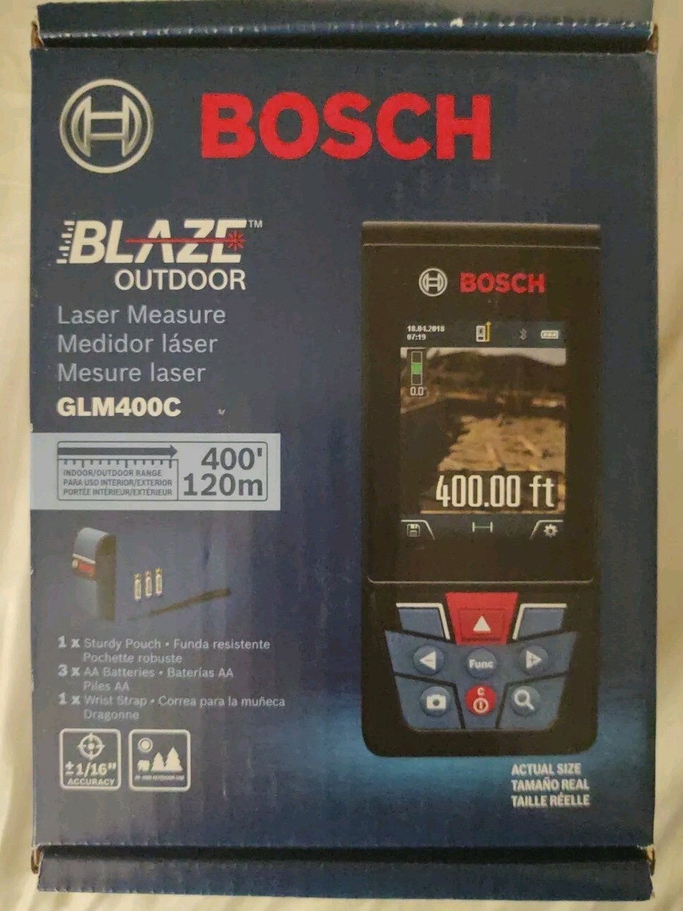 BOSCH GLM400C Blaze 400 Outdoor Laser Measure Pouch & Wrist Strap 400 ...