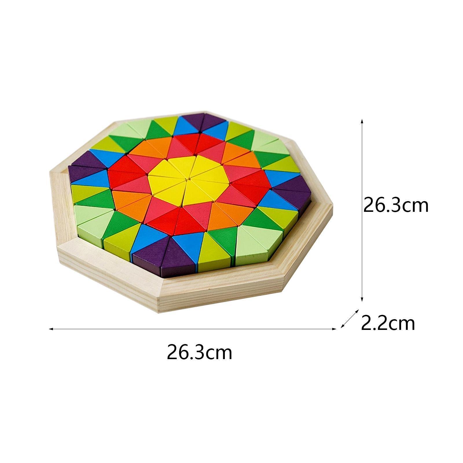 Wooden Blocks Puzzle Shape Pattern Block for Kindergarten Spatial ...