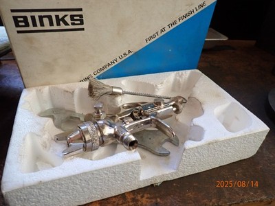 VINTAGE BINKS MODEL NO. 15 AIR PNEUMATIC PAINT SPRAY GUN WITH BOX ...