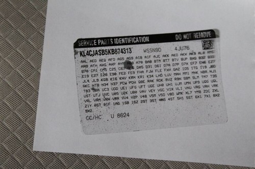 1.4L Transmission VIN B 8th Digit Opt LUV for FWD 16-21 ENCORE 2231927 ...