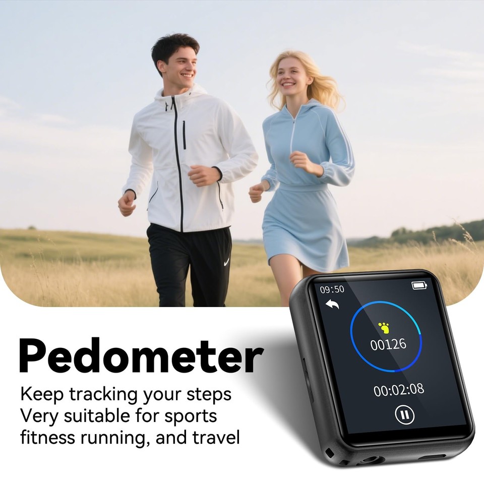 64GB Lettore MP3 Bluetooth 5.3 Touch Screen mp3 Lettore musicale Mini ...