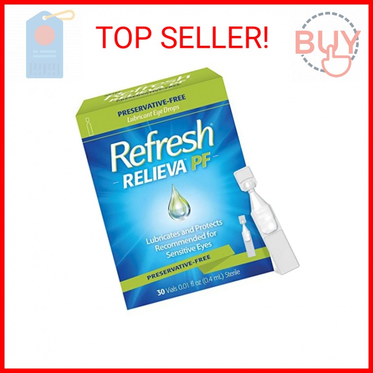 Refresh Relieva PF Lubricant Eye Drops for Dry Eyes, Preservative-Free ...