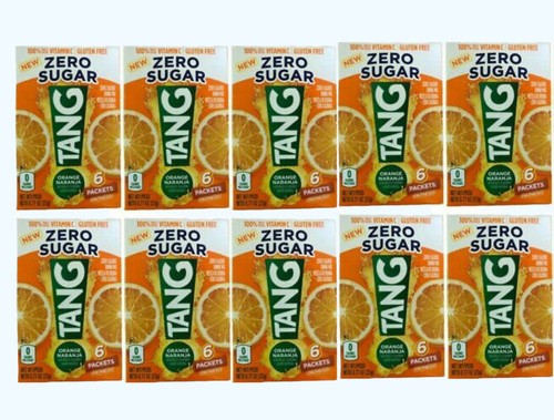 Tang Orange Singles Drink Mix Zero Sugar 10 Boxes (60 Packs) Best by ...