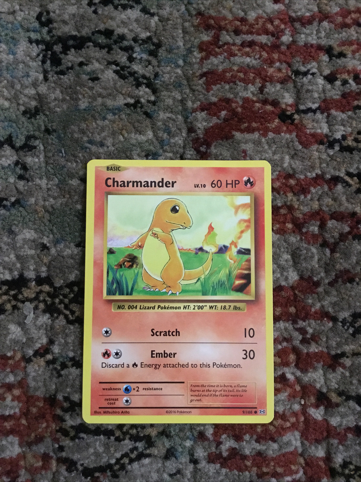 Pokémon Card Charmander 9/108 2016 Pokémon. VERY RARE CARD | eBay