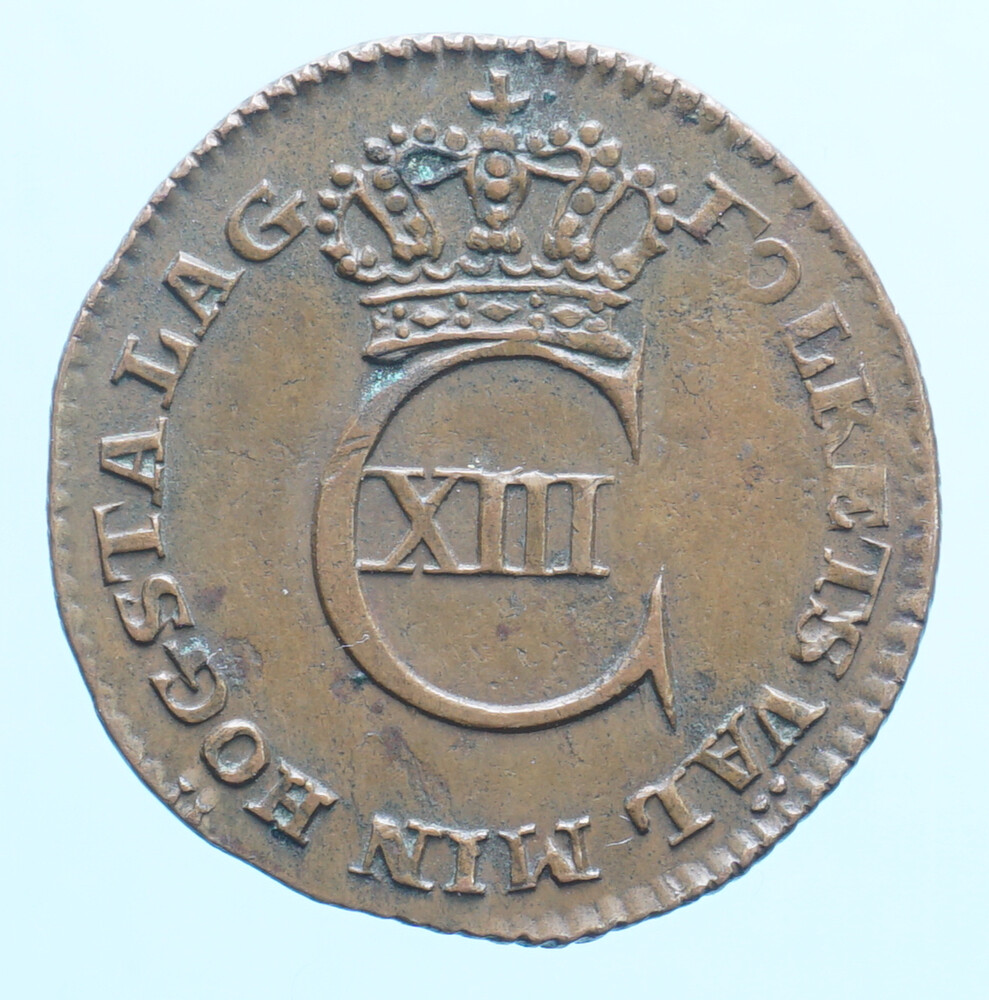 SVEZIA CARL XIII 1/12 SKILLING 1812 COPPER COIN SWEDEN CURRENCY ...