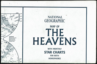 ⫸ 1970-8 August HEAVENS w/ MONTHLY STAR CHARTS National Geographic Map ...