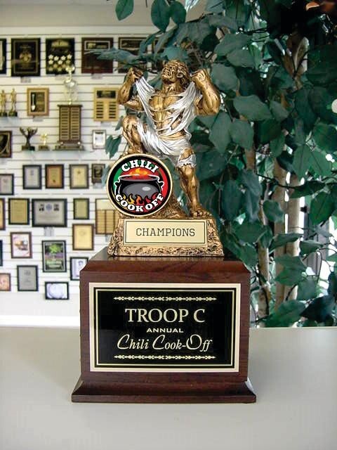 CHILI COOK OFF COOKING PERPETUAL TROPHY 16 YEAR MONSTER AWARD # | eBay