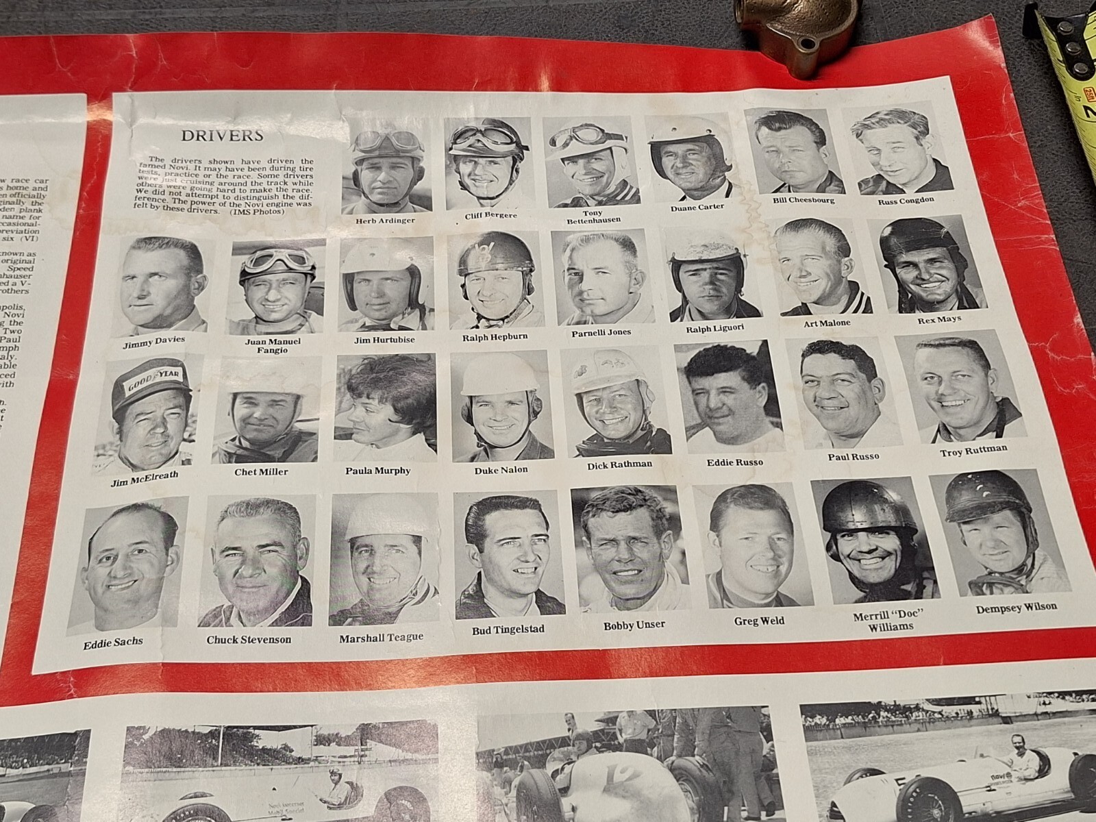 VINTAGE RARE NOVI INDIANAPOLIS MOTOR SPEEDWAY INDY 500 RACE POSTER | eBay