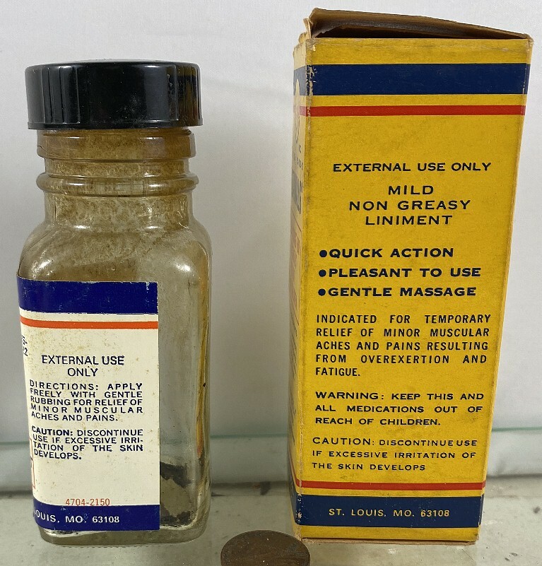 Vintage 1950's Labeled Medicine Bottle Cole's Banalg St Louis, MO | eBay