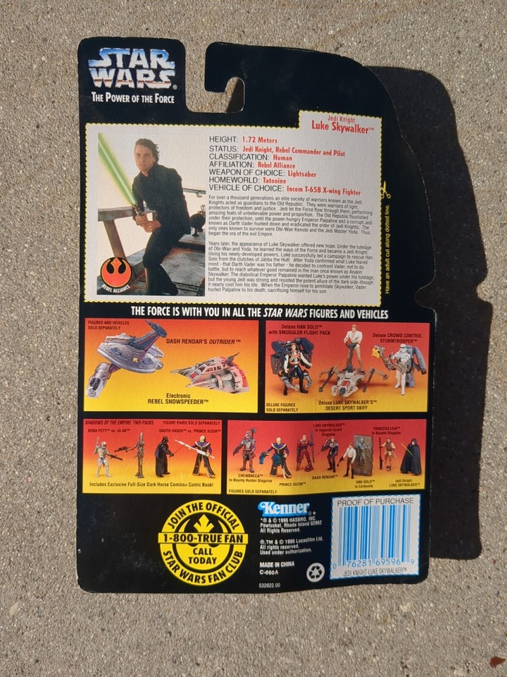 Hasbro Star Wars Power Of The Force Jedi Knight Luke Skywalker Action ...