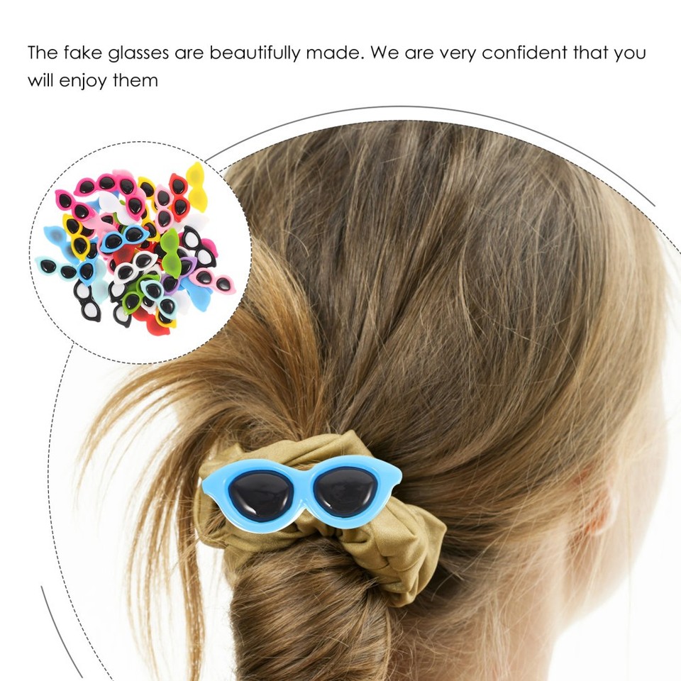 50 Pcs Mini Resin Glasses Miniature Sunglasses Embellishments Funny ...