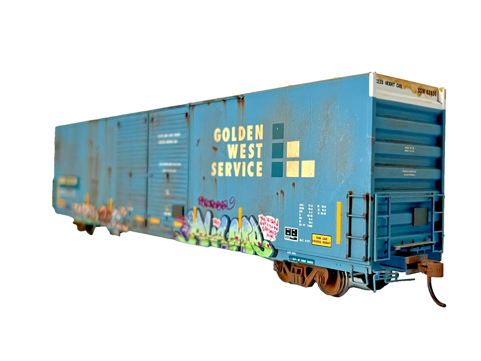 Ho Scale Athearn Weathered 60' FMC High Cube Box Car Graffiti SSW Ex ...