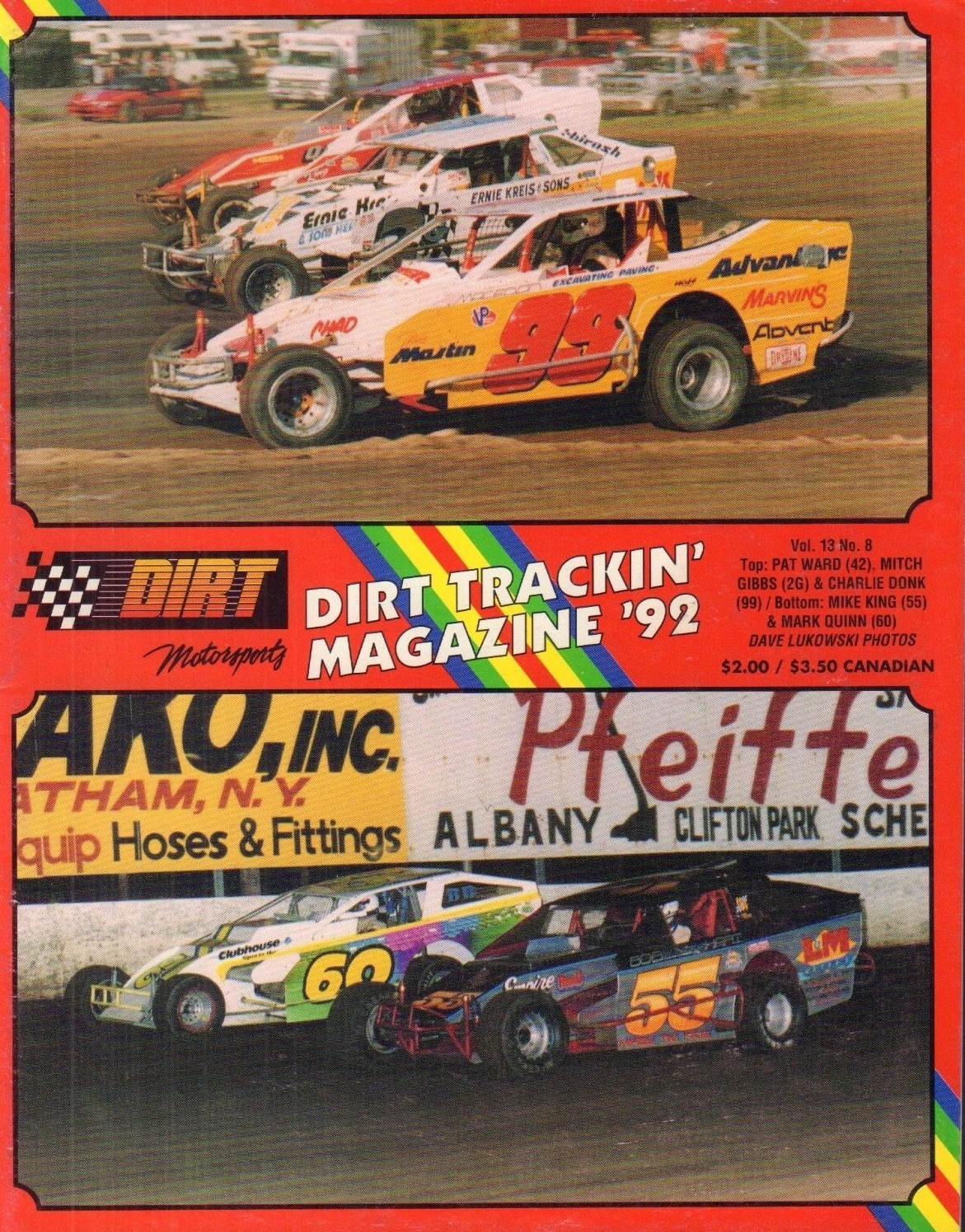 Dirt Trackin Magazine Pat Ward & Mitch Gibbs Vol.13 No.8 1992 ...