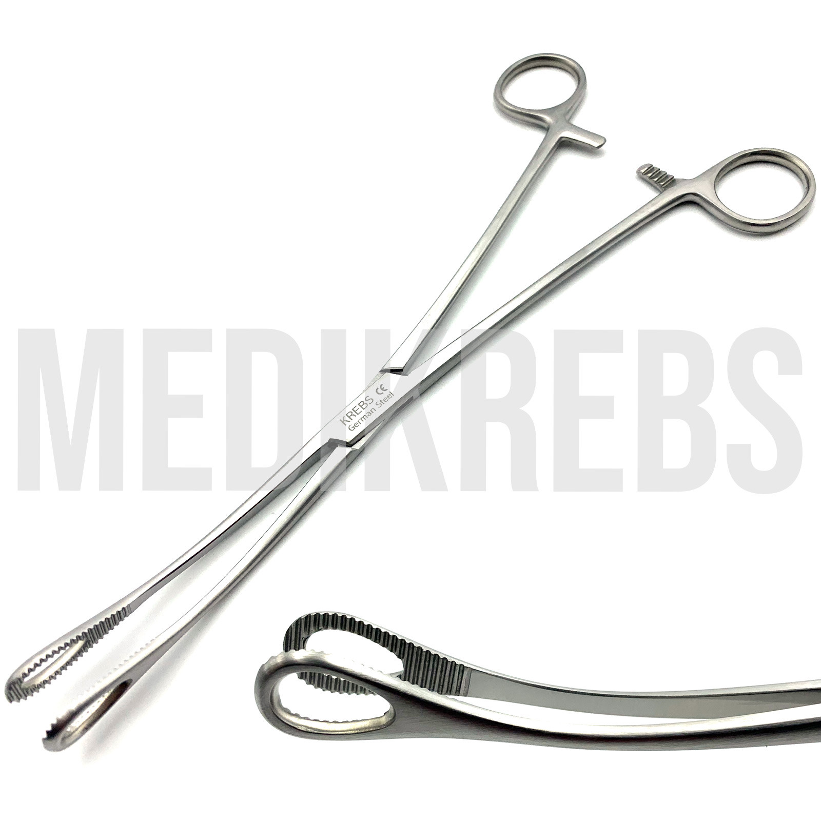 Foerster Sponge Holding Forceps Curved Serrated Jaws 10'' - 25cm ...
