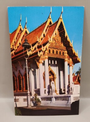 Bangkok Thailand Wat Benchama-Bopitr Temple Postcard | eBay