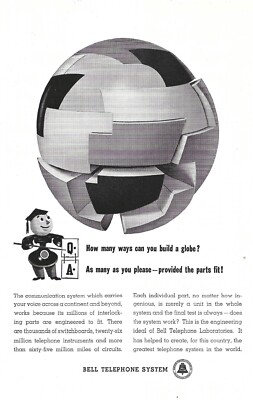 1945 Bell Telephone Systems Vintage Print Ad WW2 Telecom Public Utility ...
