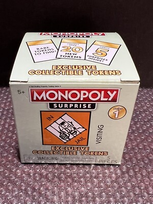 Monopoly Surprise Exclusive Series 1 Collectible Tokens 5 Pieces - NEW ...