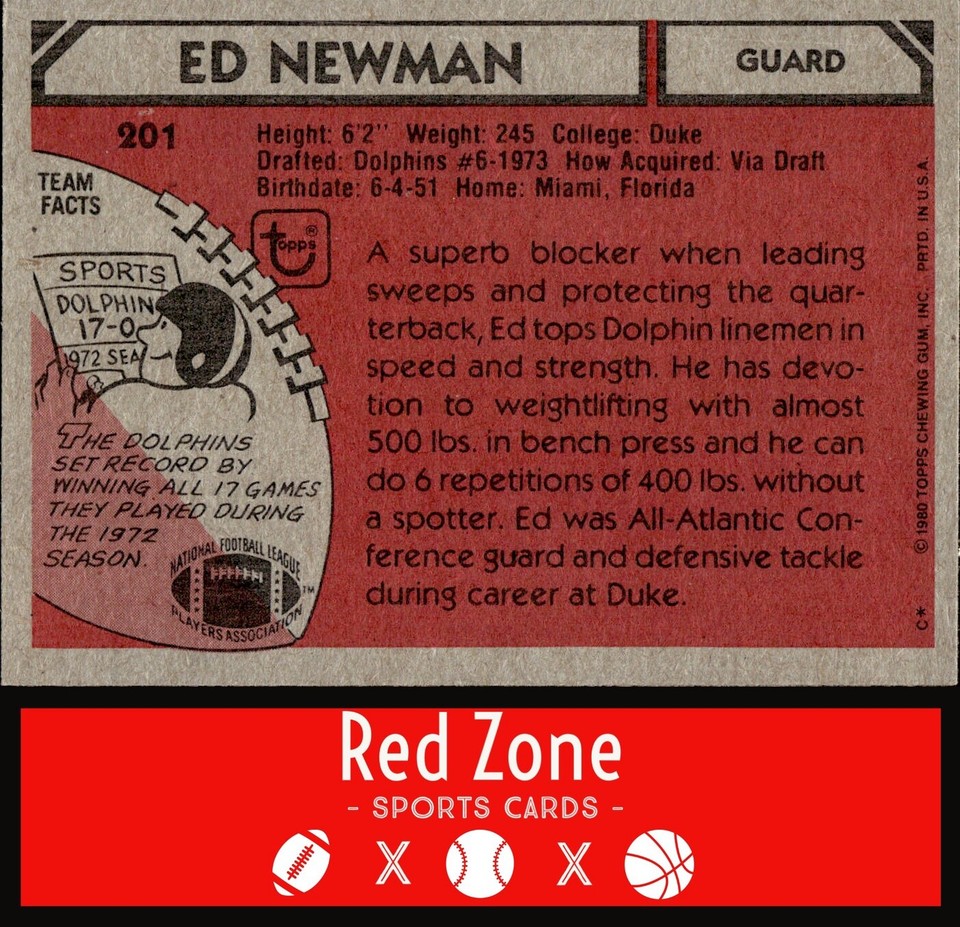 1980 Topps - #201 Ed Newman NM/NM+ Set Break! | eBay